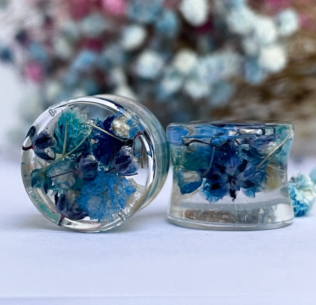 Dark blue and Light Blue ear gauges – OhMyGauges
